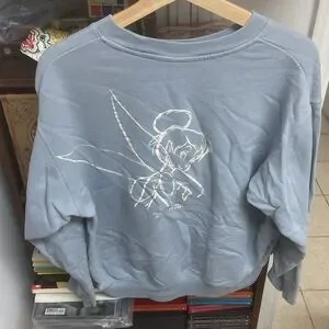 Uniqlo | Sweaters | Uniqlo Disney Tinkerbell Light Blue Crewneck ...